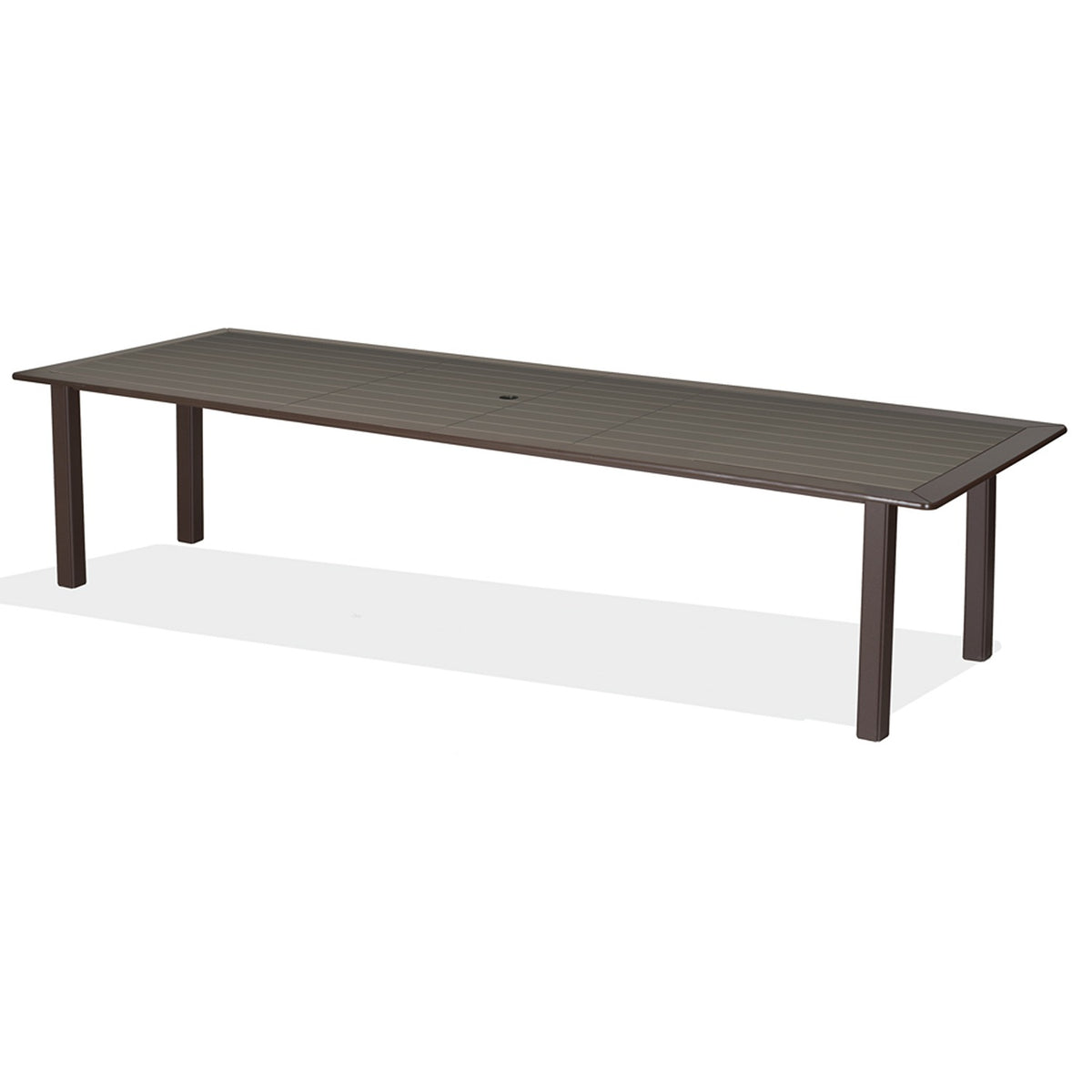 Telescope Casual Slat 42" X 120" Rectangular Extension Table With Umbr ...